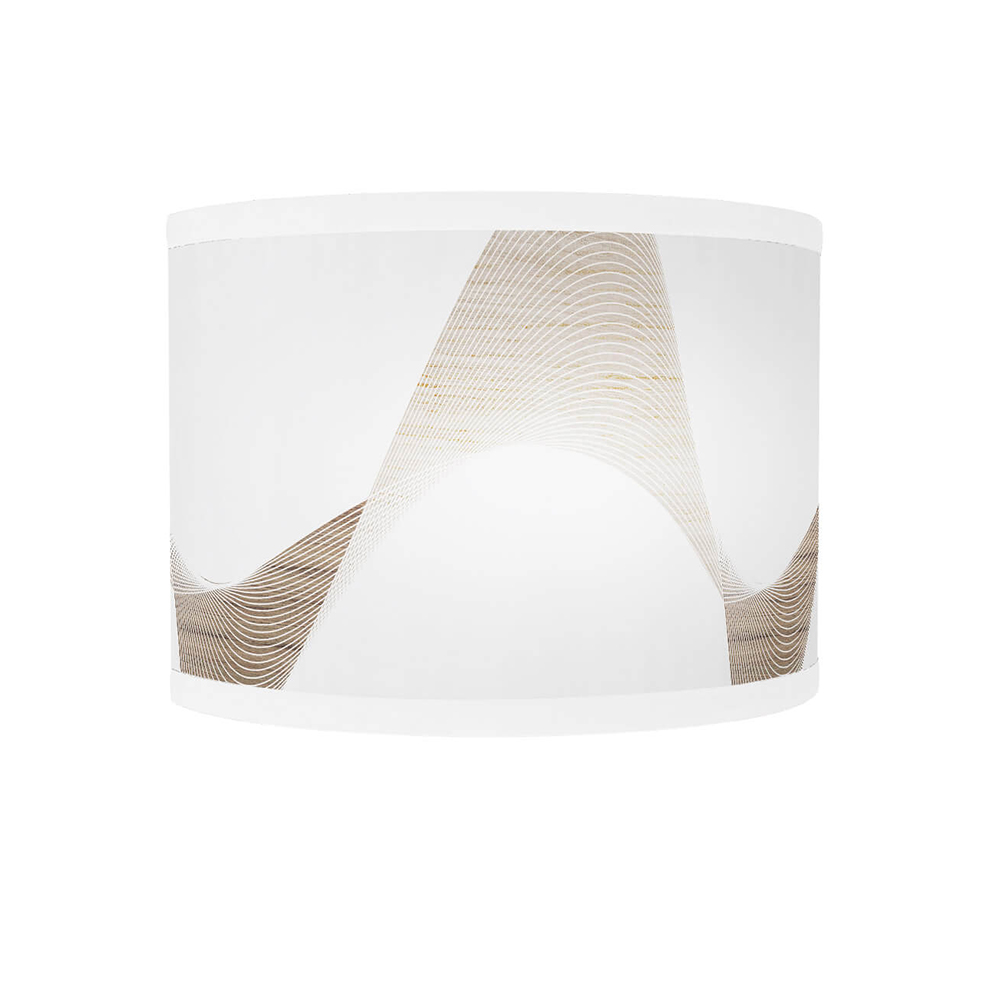 wave printed shade curve sconce - jefdesigns