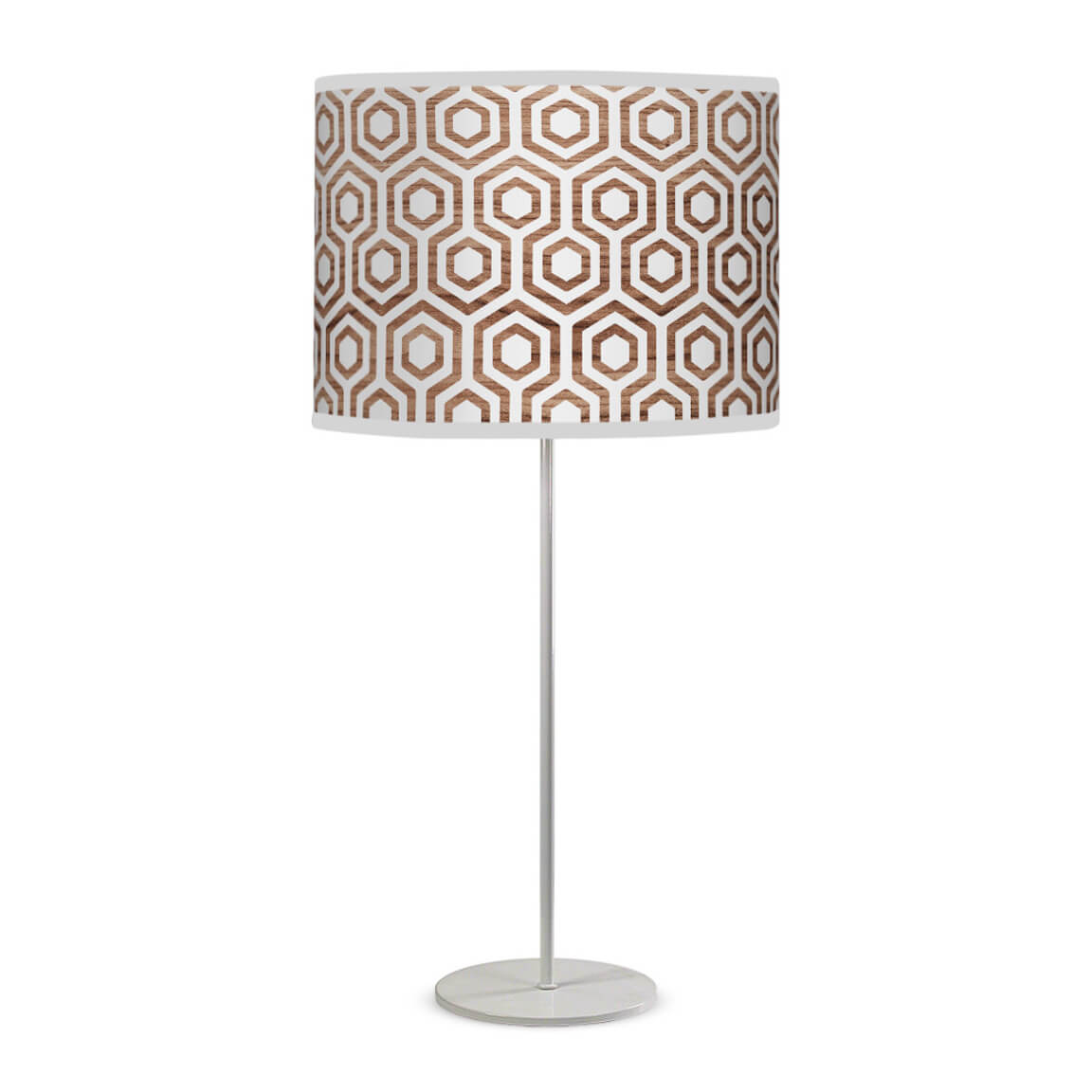 hexagon printed shade tyler table lamp - jefdesigns